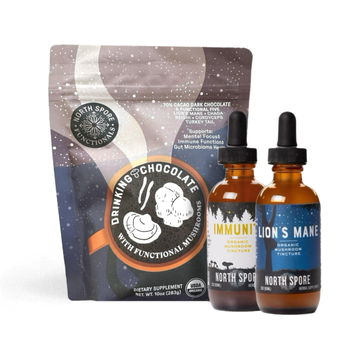 Winter Wellness Mushroom Chocolate & Tincture Set – North Spore