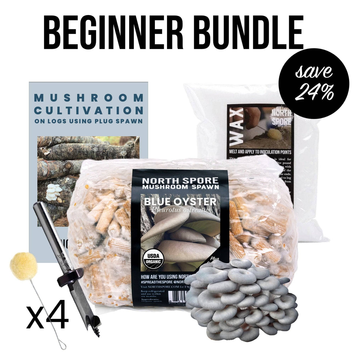 Mushroom Log Cultivation Beginner Bundle – North Spore