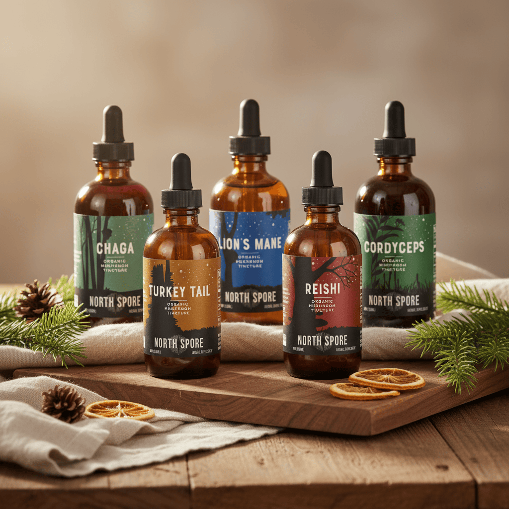 Organic Mind & Body Mushroom Tincture Variety Pack – North Spore