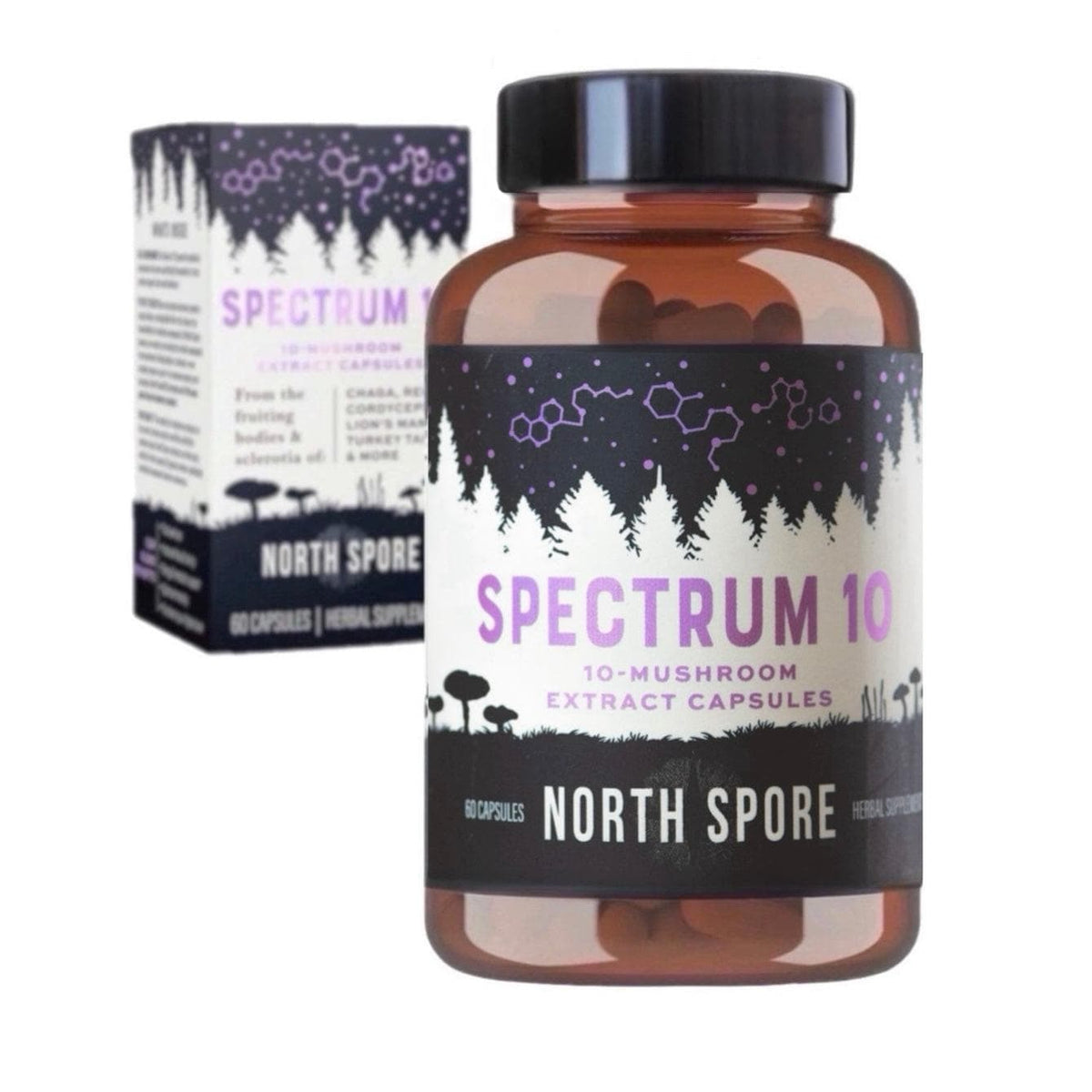 Organic 'Spectrum 10' Mushroom Capsules – North Spore
