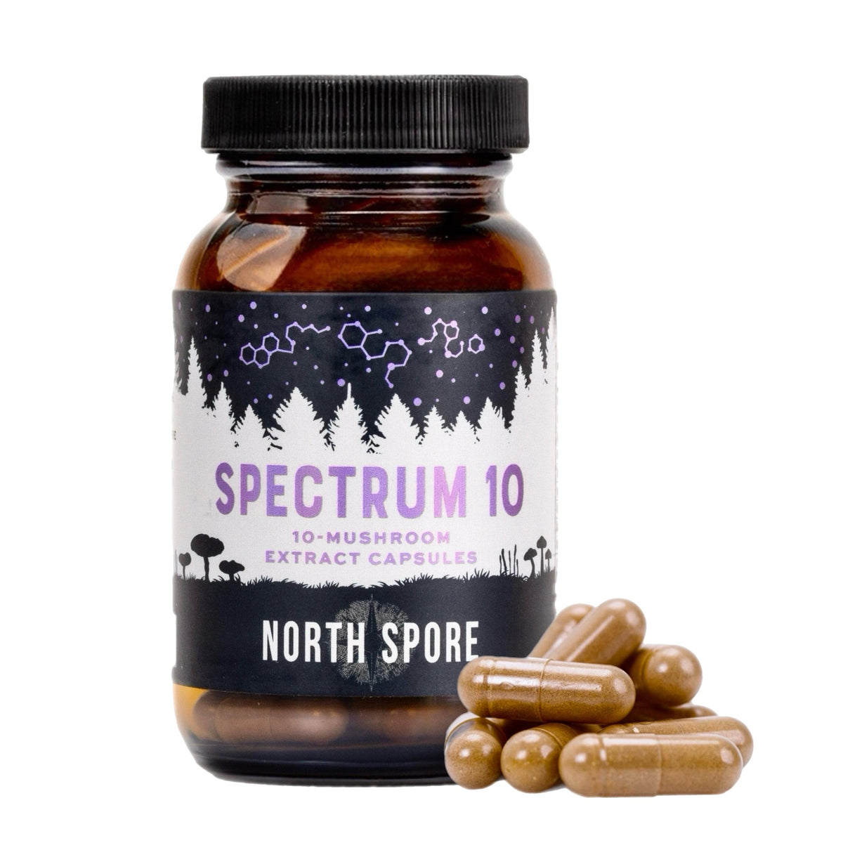 Organic 'Spectrum 10' Mushroom Capsules – North Spore