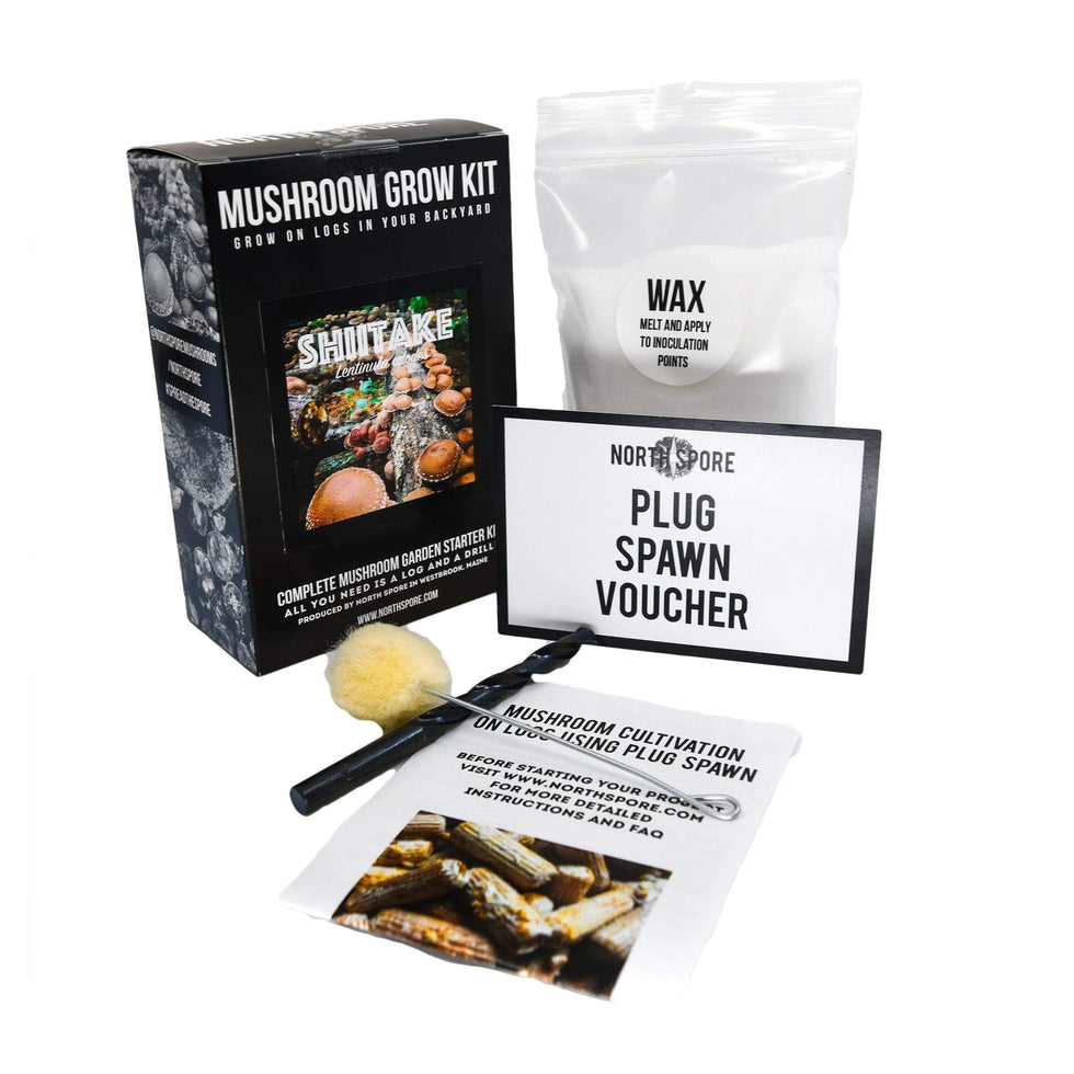 Shiitake Mushroom Outdoor Log Growing Kit | North Spore